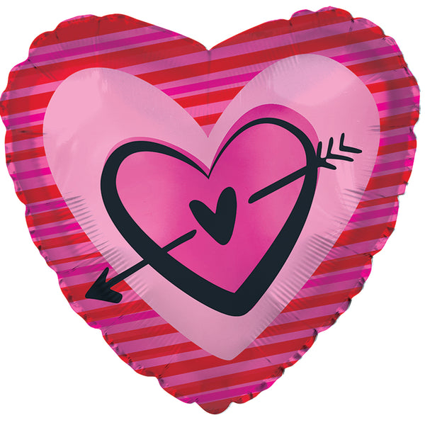Arrow in Pink Heart – CTI Balloons