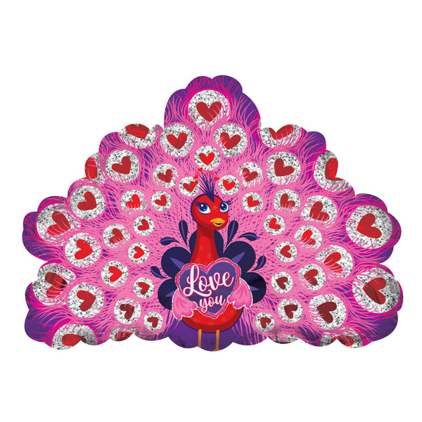 Love You Peacock Hearts – CTI Balloons